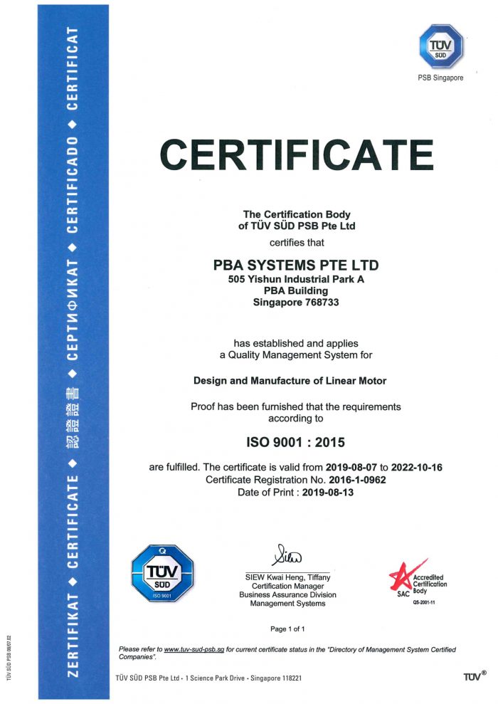 Quality and Assurance - PBA Systems - The Future of Precision Robotics