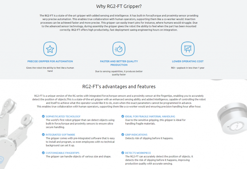 Onrobot RG2-FT – Smart Robot Gripper With In-Built Force/Torque And ...