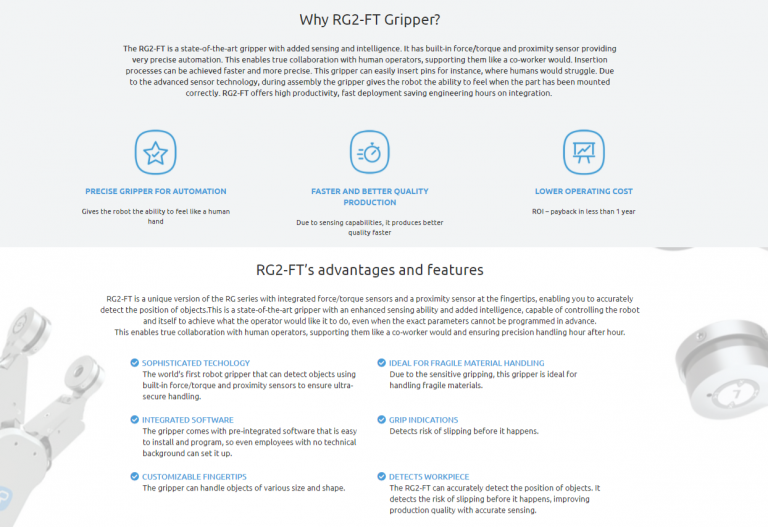 Onrobot RG2-FT – Smart Robot Gripper With In-Built Force/Torque And Proximity Sensor - PBA ...