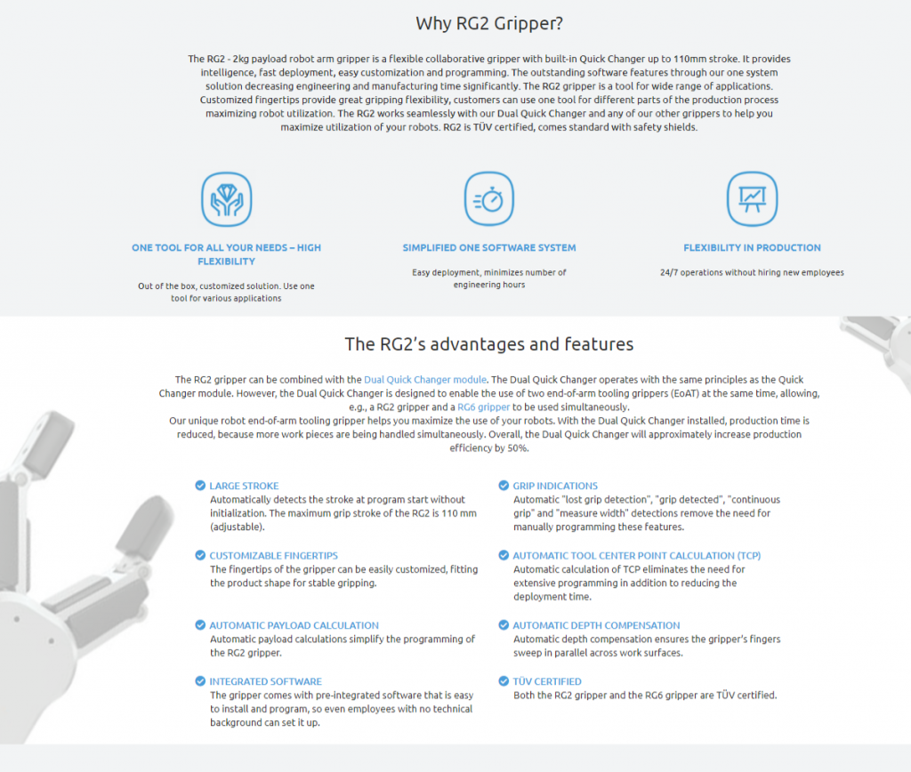 Onrobot RG2 – Flexible 2 Finger Robot Gripper With Wide Stroke - PBA ...