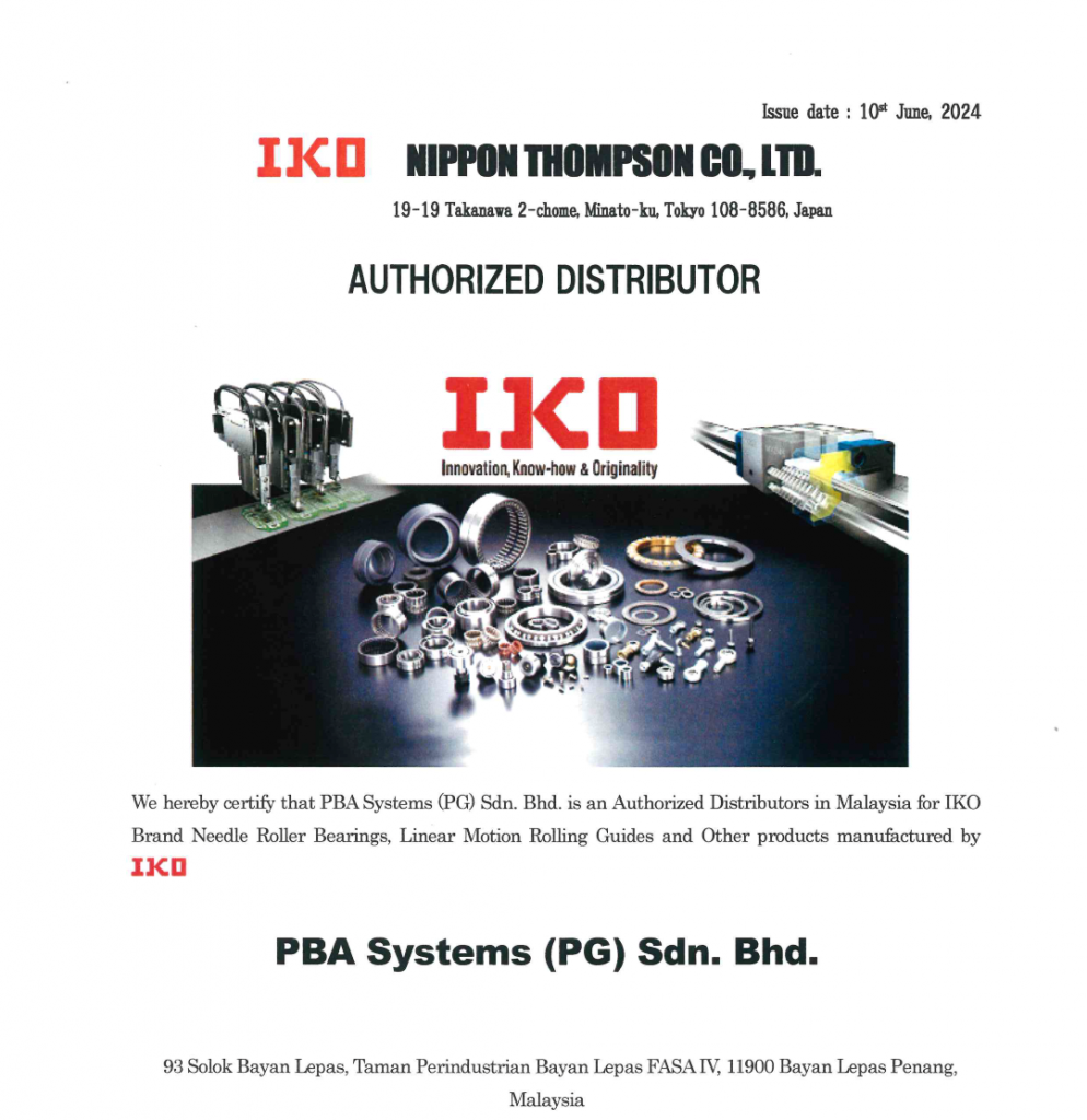 PBA PARTNERS WITH IKO TO BRING LEADING MECHANICAL PRODUCTS TO MACHINE ...